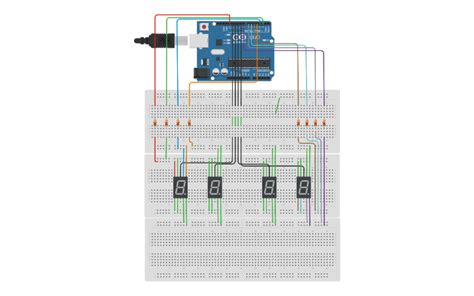 circuit design lab 8 seven segment display tinkercad