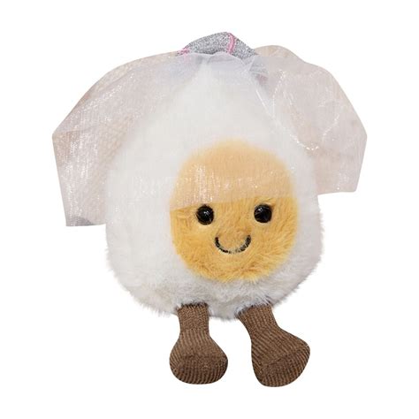 Jellycat Amuseables Boiled Egg Bride Realistic Smiling Egg Plush Toy