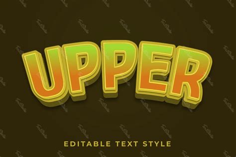 Upper Text Effect Free Illustrator Vector File
