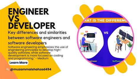 Software Engineer Vs Software Developer Understanding The Key Differences By Muzammal