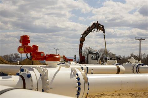 Interconnected Natural Gas Pipeline Network Stock Image Image Of