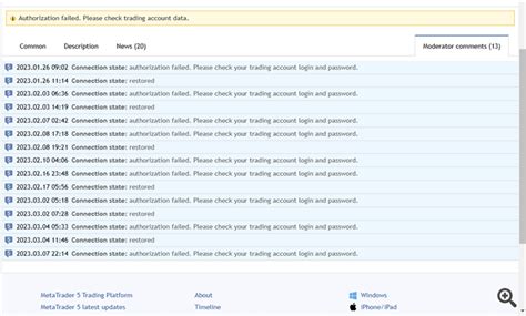 Authorization Failed Please Check Trading Account Data Trading Accounts General MQL