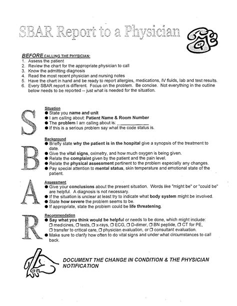 Nursing Sbar Report Sample Asthma Sbardocx S Situation Aaron
