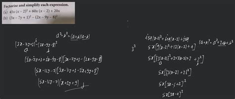 factorise and simplify each expression a 45x x−2 2 60x x−2 20x b 3