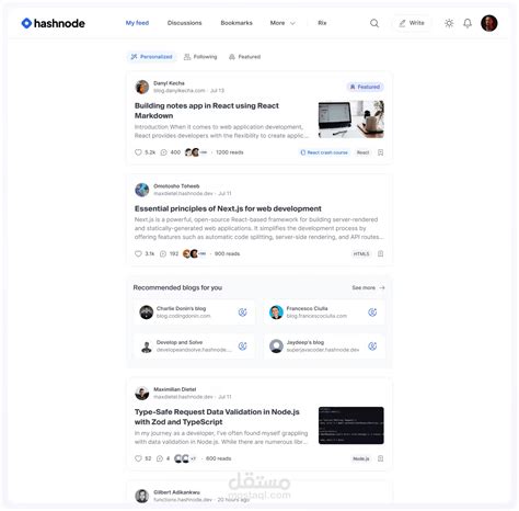 fullstack developer مستقل