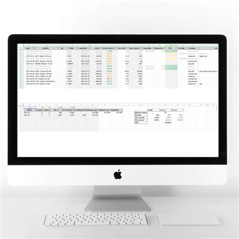 Options Spreadsheet Etsy