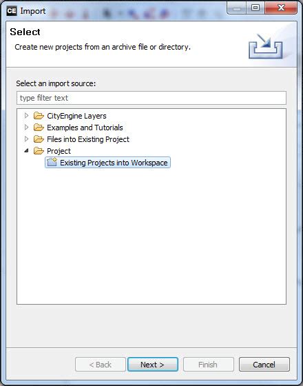 importing projects into cityengine esri community