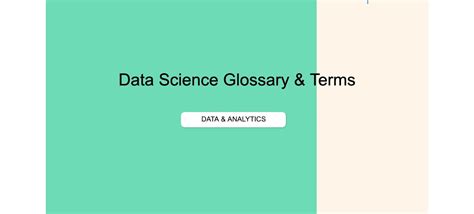 Data Science Terminology And Definitions Coursera
