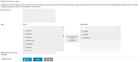 web firewall setting in plesk admin panel hostico