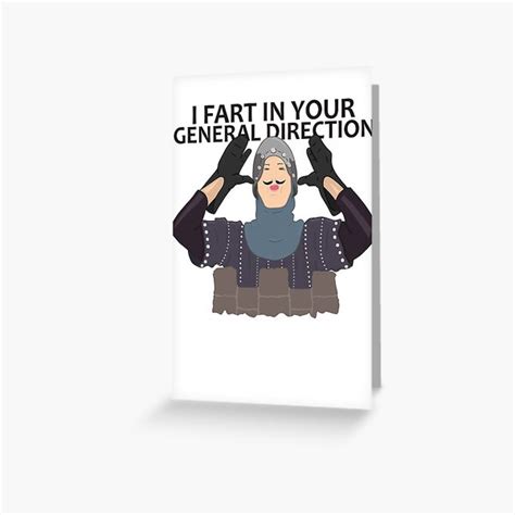 Monty Python French Knight Fart Greeting Card For Sale By