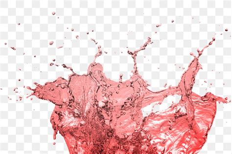 Pink Water Splash Design Element Free Stock Illustration High