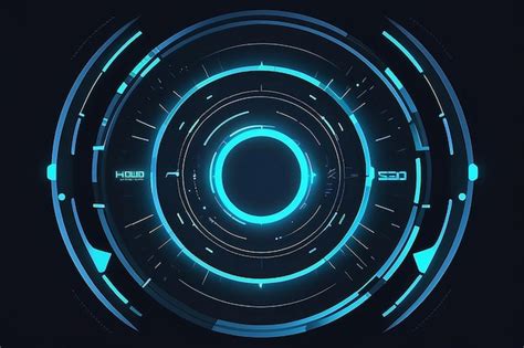 Premium Photo Futuristic Circle Vector Hud Gui Ui Interface Screen Design Abstract Style On