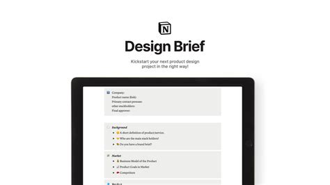Notion Design Brief Template Free Rlearndesign