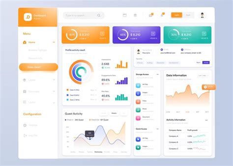 premium vector ui ux infographic dashboard ui design with graphs
