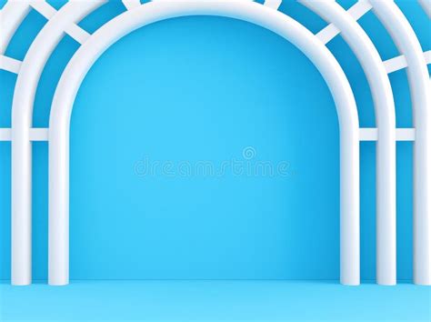 A 3d Fragment Of Abstract White Parametric Architecture Stock