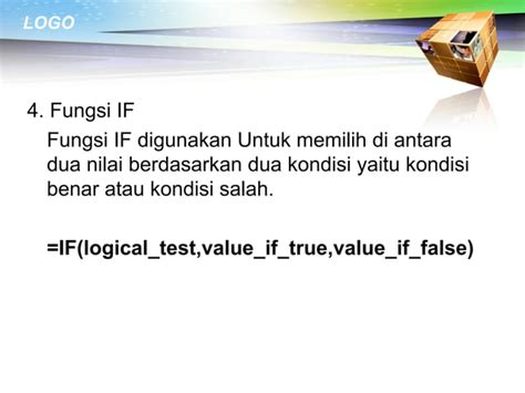 Materi Fungsi If Pada Microsoft Excel Di Kelas 8 Ppt