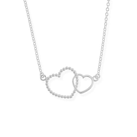 Interlocking Hearts Necklace Silverado Saratoga