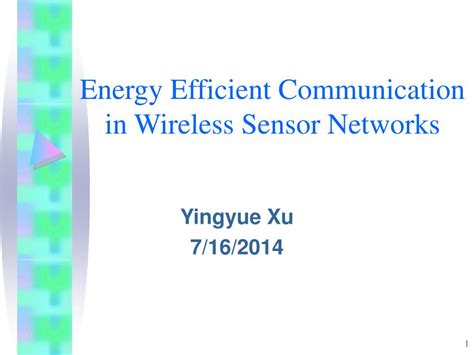 Ppt Energy Efficient Communication In Wireless Sensor Networks Powerpoint Presentation Id