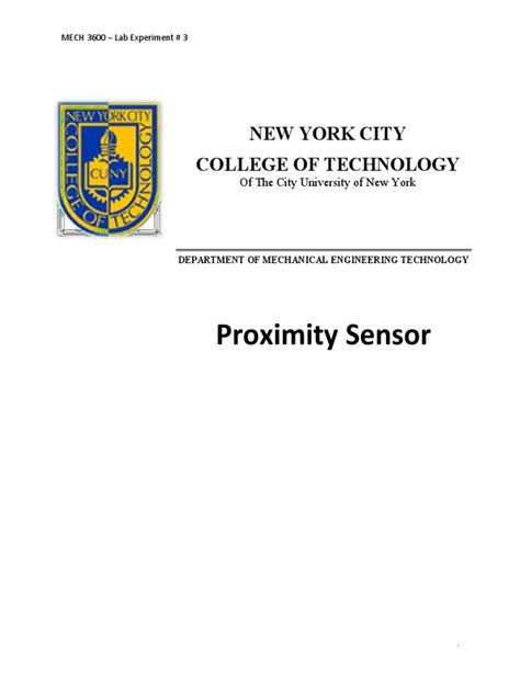 Lab 3 Proximity Sensor Lab Pdf