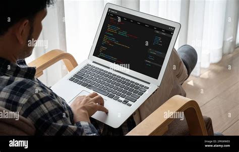 software development programming on computer screen for modish