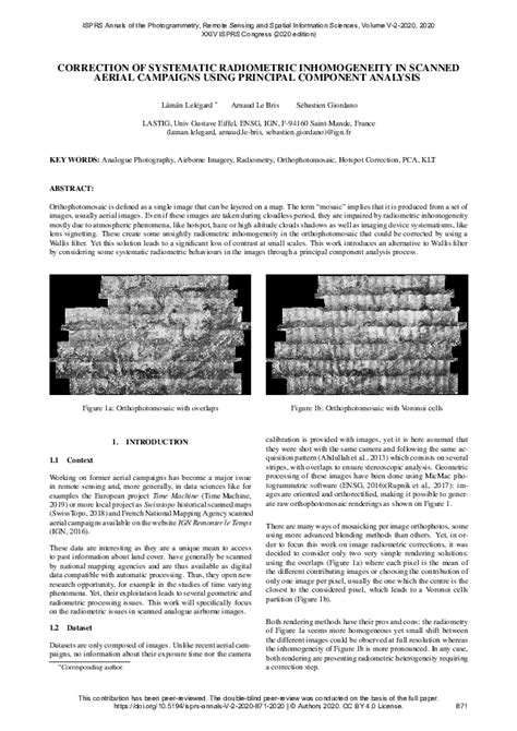 Pdf Correction Of Systematic Radiometric Inhomogeneity In Scanned
