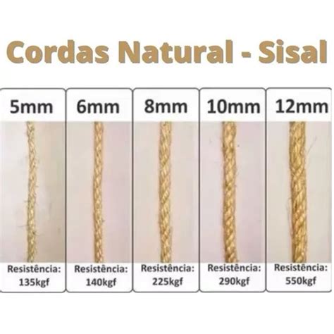 Corda De Sisal 8mm 1 Metro Madeiras Yervant