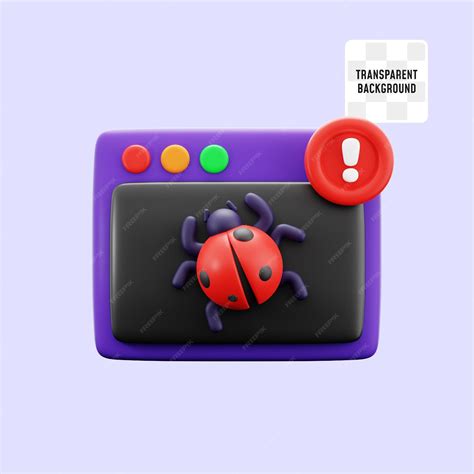 Premium Psd Beta Test Application Debugging App Window With Bug And