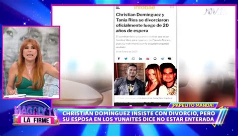 Magaly Tv La Firme Tania R Os No Sabe Nada De Su Divorcio Con
