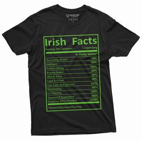Silver Lake Mens St Patricks Day Irish Flag T Shirt Patriotic Tee