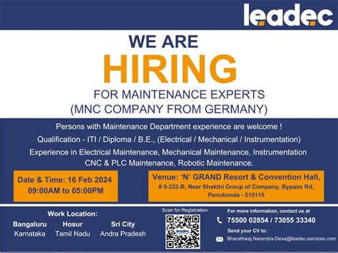 mohankumar r on linkedin maintenancejobs maintenancetechnician