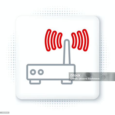 흰색 배경에 격리 된 라인 라우터 및 Wifi 신호 아이콘 무선 이더넷 모뎀 라우터 컴퓨터 기술 인터넷 다채로운 개요 개념 벡터 0명에 대한 스톡 벡터 아트 및 기타 이미지