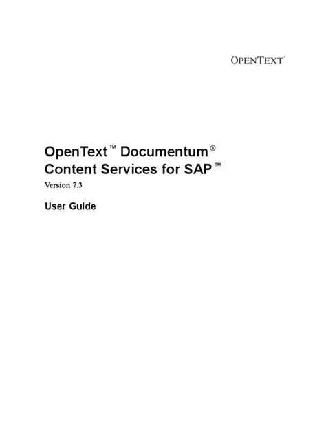 opentext documentum content services for sap user guide pdf file