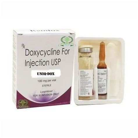 Uniq Dox Injection Doxycycline 100 Mg At ₹ 55 Vial Sirmaur Id