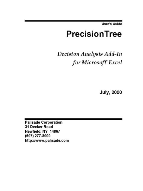 Precision Tree Pdf Spreadsheet Microsoft Excel