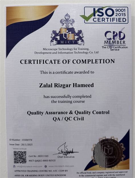 qaqc qualitycontrol qualityassurance professionalgrowth zalal r