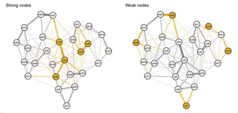 Targeting Parameters Of Strong And Weak Nodes Yellow Nodes And Edges