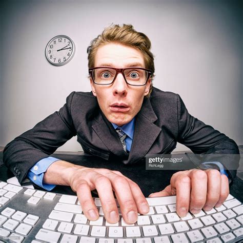 A Nerdy Businessman Working At His Computer Artofit