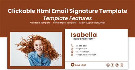 Html Signature Template Design Html Signature Email
