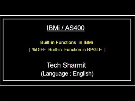 IBMi AS400 DIFF Built In Function Built In Functions In Rpgle
