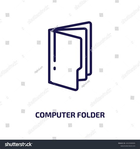 Computer Folder Icon Computer Collection Thin Stock Vector Royalty Free 2212509591 Shutterstock