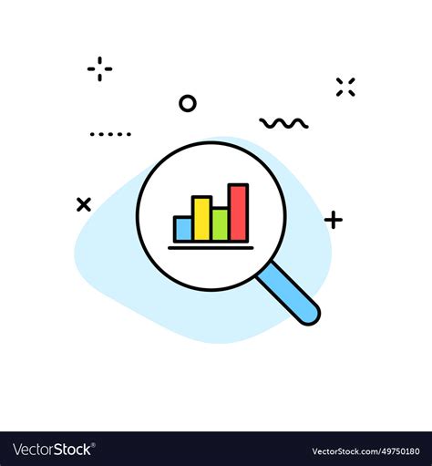 data analysis web icons in line style graphs vector image