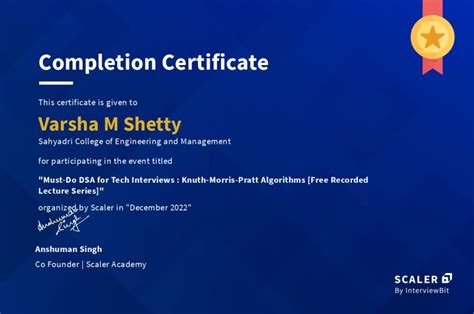 Varsha Shetty On Linkedin Scaler Algorithms