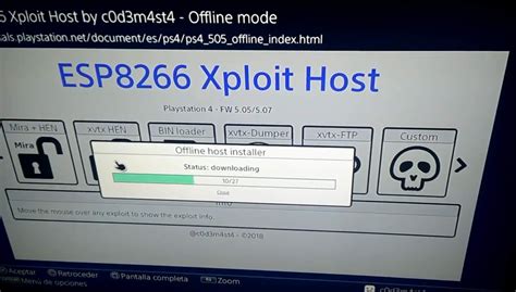 ps4 esp8266でオフライン用のプレイグラウンドをインストールする方法 esp8266 xploit host