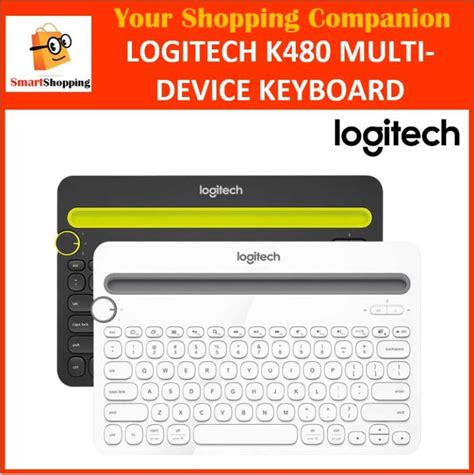 Logitech K480 Bluetooth Multi Device Keyboard White Black Lazada Singapore