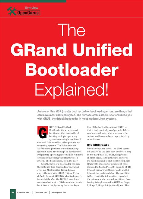 overview the grand unified bootloader explained docslib