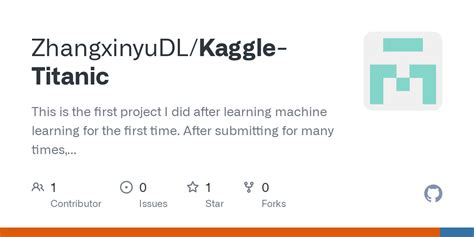 GitHub ZhangxinyuDL Kaggle Titanic This Is The First Project I Did After Learning Machine