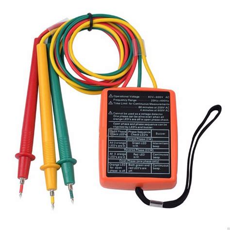 new 3 phase sequence rotation tester indicator ubuy india