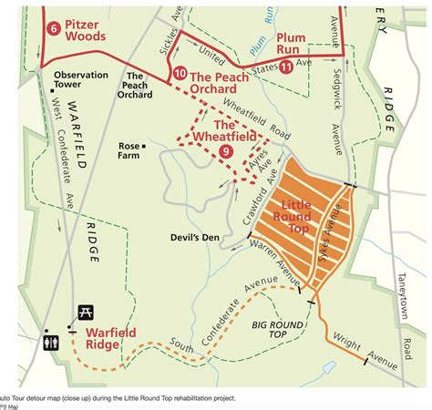 Tourist Map Of Gettysburg 60 Photos