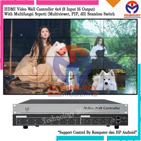 Jual Hdmi 4x4 Video Wall Processor For 16 Tv 8 Input 16 Output Seamless Jakarta Pusat