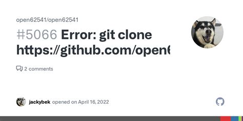 Error Git Clone Open62541open62541git · Issue